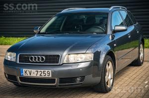 Pelēks Audi A4 2002 Rīga, ar dzinēja tilpumu 2.50 L un nobraukumu 352 tūkst. km par 1490 €, foto  vietnē AUTOMOTO.COM.LV