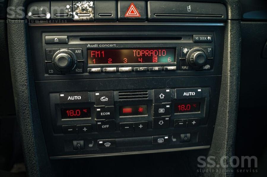 Grey Audi A4 2002 in Riga, with an engine capacity of 2.50 L and mileage of 352 thousand km for 1490 €, photo 18 on AUTOMOTO.COM.LV