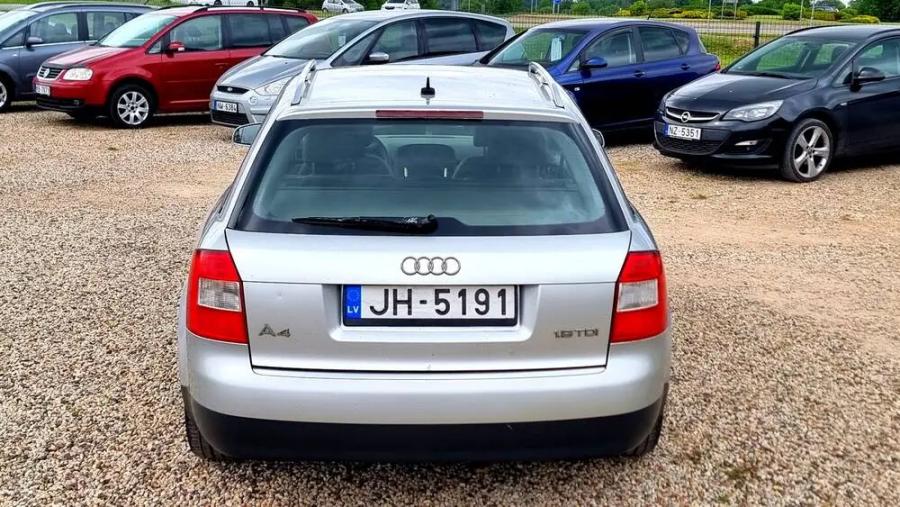 Grey Audi A4 2002 in Cesis, with an engine capacity of 1.90 L and mileage of 424 thousand km for 1800 €, photo 8 on AUTOMOTO.COM.LV
