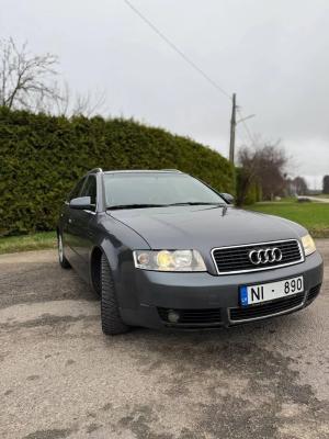 Grey Audi A4 2002 in Riga, with an engine capacity of 1.90 L and mileage of 285 thousand km for 1800 €, photo  on AUTOMOTO.COM.LV