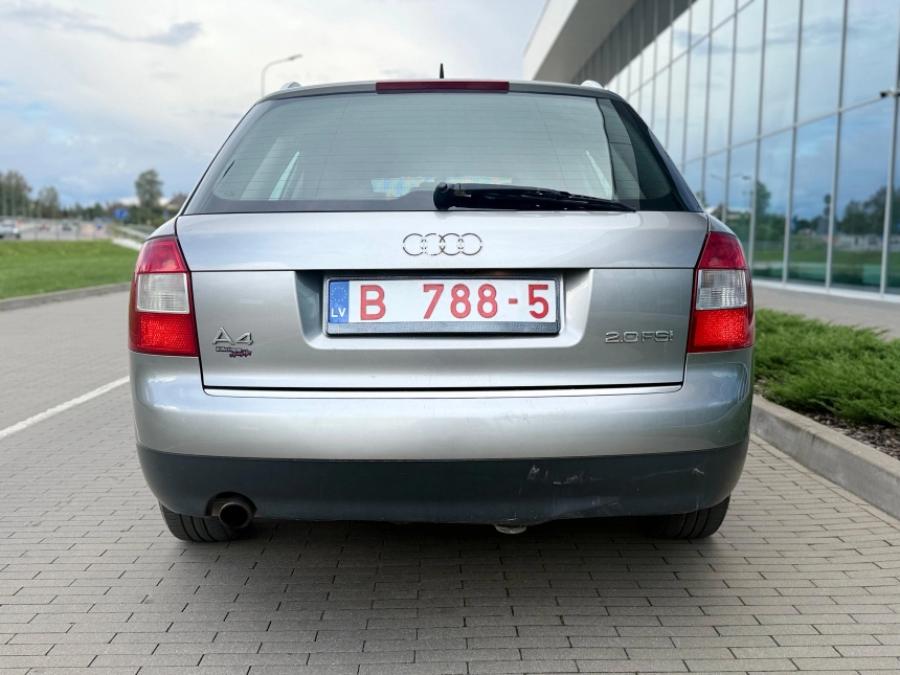 Grey Audi A4 2002 in Riga, with an engine capacity of 2.00 L and mileage of 330 thousand km for 1300 €, photo 6 on AUTOMOTO.COM.LV