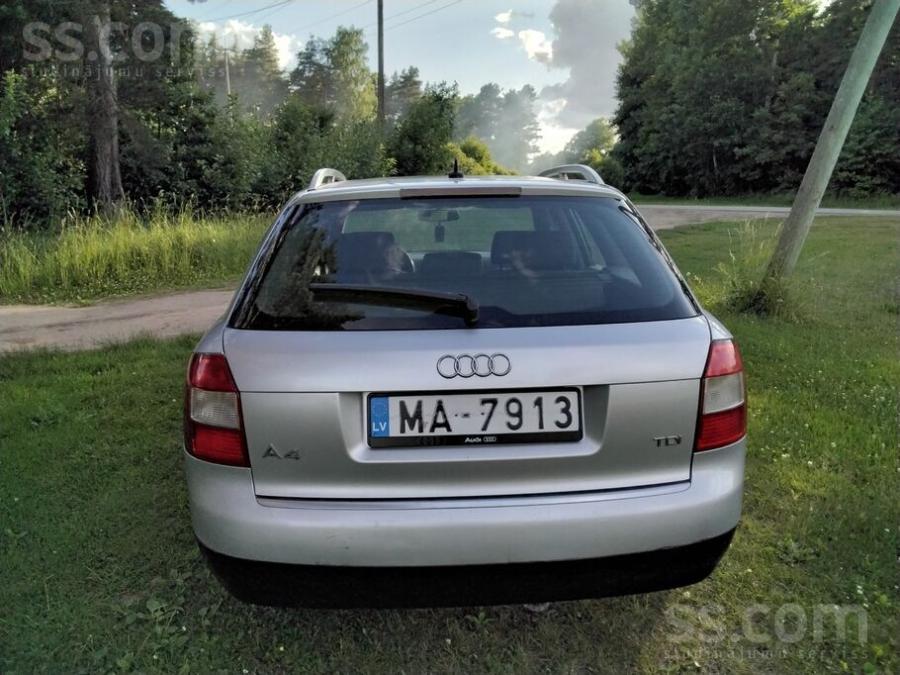 Pelēks Audi A4 2002 Rēzekne, ar dzinēja tilpumu 1.90 L un nobraukumu 382 tūkst. km par 1850 €, foto 8 vietnē AUTOMOTO.COM.LV