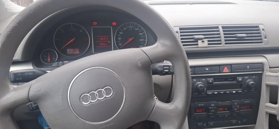 Grey Audi A4 2002 in Vilnius, with an engine capacity of 1.90 L and mileage of 319 thousand km for 1500 €, photo 10 on AUTOMOTO.COM.LV