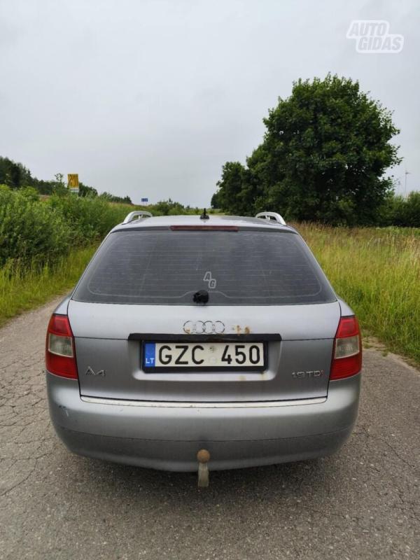 Pelēks Audi A4 2002 Ukmergė, ar dzinēja tilpumu 1.90 L un nobraukumu 4 tūkst. km par 999 €, foto 7 vietnē AUTOMOTO.COM.LV