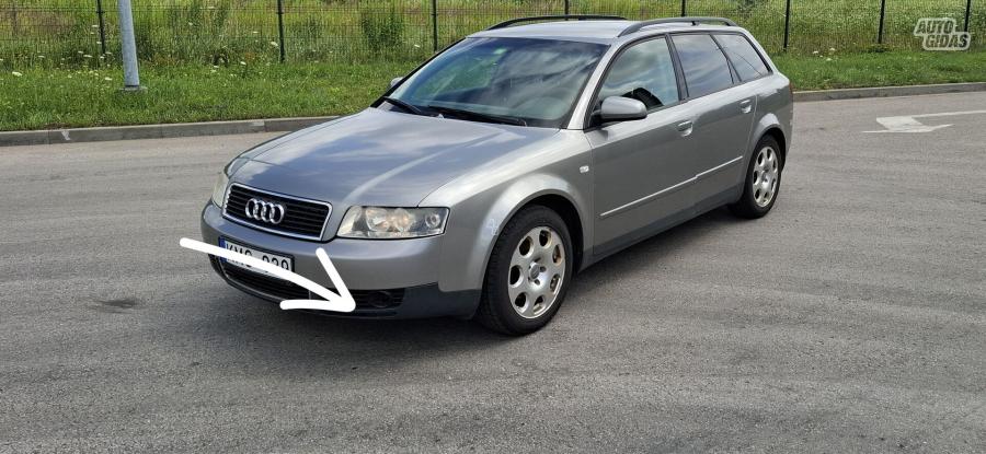 Pelēks Audi A4 2002 Kauņa, ar dzinēja tilpumu 2.50 L un nobraukumu 293 tūkst. km par 1250 €, foto 1 vietnē AUTOMOTO.COM.LV