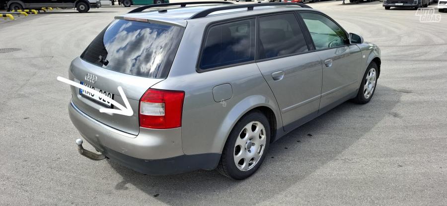 Pelēks Audi A4 2002 Kauņa, ar dzinēja tilpumu 2.50 L un nobraukumu 293 tūkst. km par 1250 €, foto 8 vietnē AUTOMOTO.COM.LV