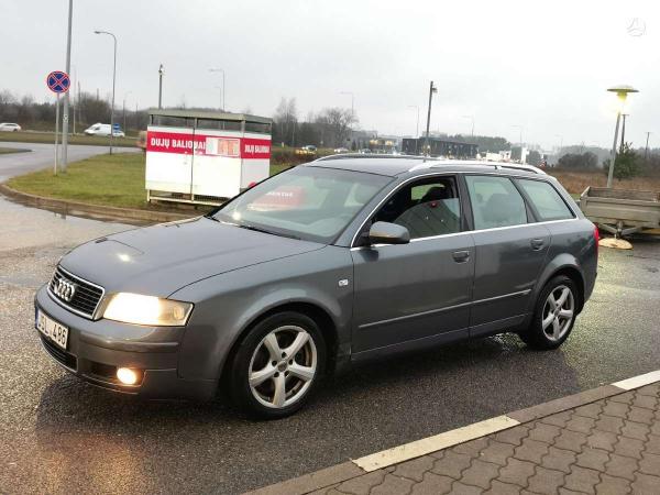 Pelēks Audi A4 2003 Viļņa, ar dzinēja tilpumu 2.50 L un nobraukumu 300 tūkst. km par 800 €, foto 9 vietnē AUTOMOTO.COM.LV