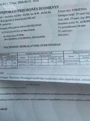 Pelēks Audi A4 2003 Ariogala, ar dzinēja tilpumu 1.90 L un nobraukumu 377 tūkst. km par 1699 €, foto 11 vietnē AUTOMOTO.COM.LV