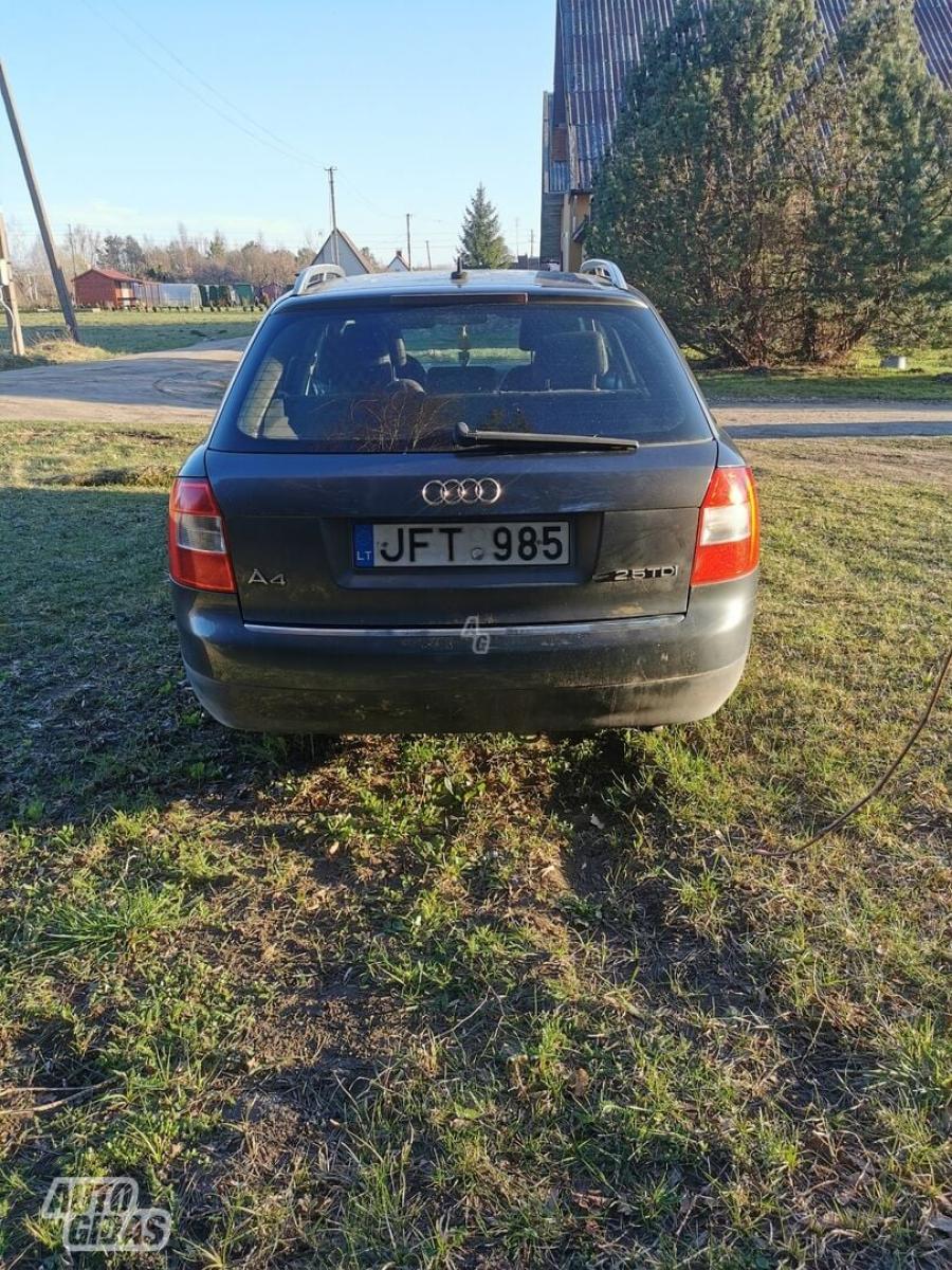 Grey Audi A4 2003 in Silute, with an engine capacity of 2.50 L and mileage of 362 thousand km for 850 €, photo 4 on AUTOMOTO.COM.LV
