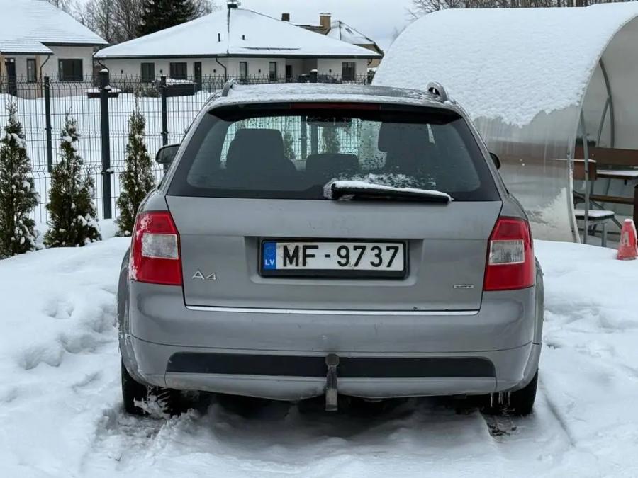 Grey Audi A4 2003 in Jelgava, with an engine capacity of 1.90 L and mileage of 330 thousand km for 1690 €, photo 6 on AUTOMOTO.COM.LV