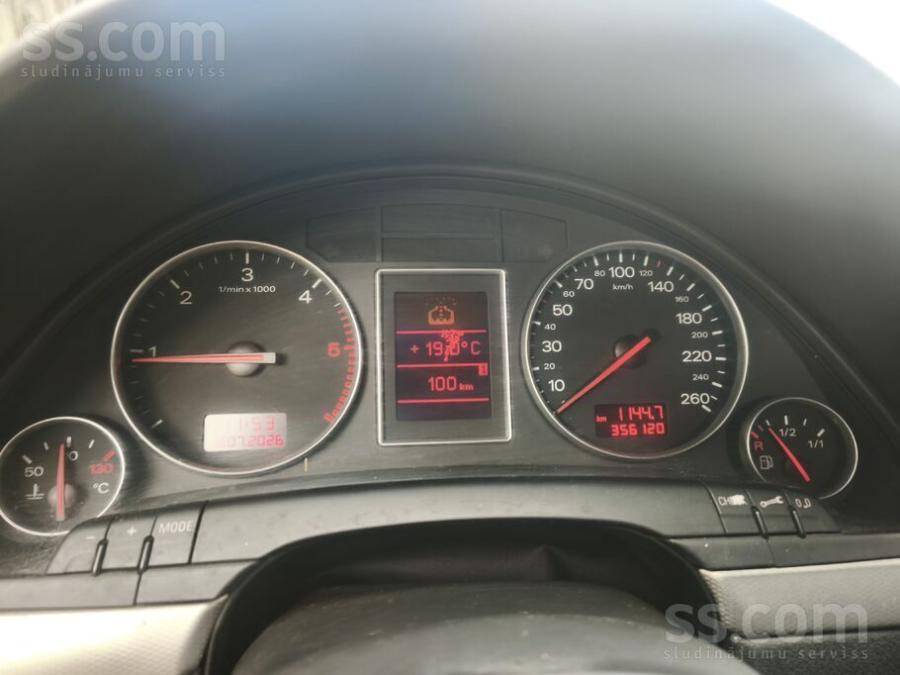 Pelēks Audi A4 2003 Bauska, ar dzinēja tilpumu 1.90 L un nobraukumu 356 tūkst. km par 720 €, foto 10 vietnē AUTOMOTO.COM.LV