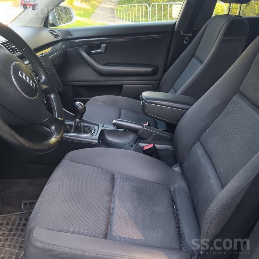 Grey Audi A4 2003 in Cesis, with an engine capacity of 1.90 L and mileage of 341 thousand km for 2000 €, photo 10 on AUTOMOTO.COM.LV