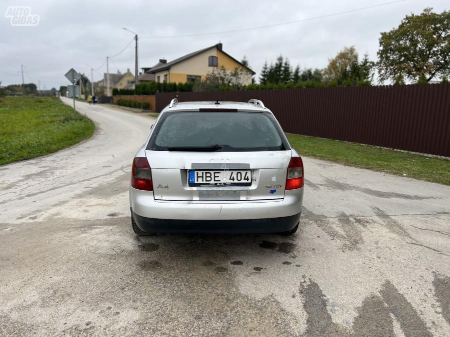 Pelēks Audi A4 2003 Viļņa, ar dzinēja tilpumu 1.90 L un nobraukumu 420 tūkst. km par 1000 €, foto 6 vietnē AUTOMOTO.COM.LV
