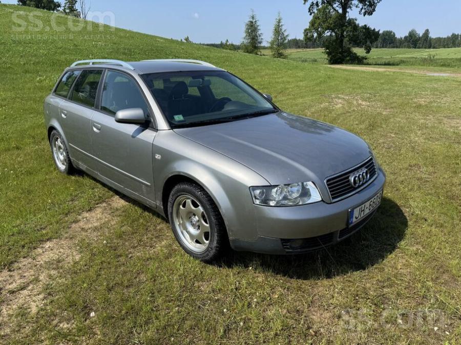 Grey Audi A4 2004 in Valmiera, with an engine capacity of 1.90 L and mileage of 404 thousand km for 1300 €, photo 1 on AUTOMOTO.COM.LV