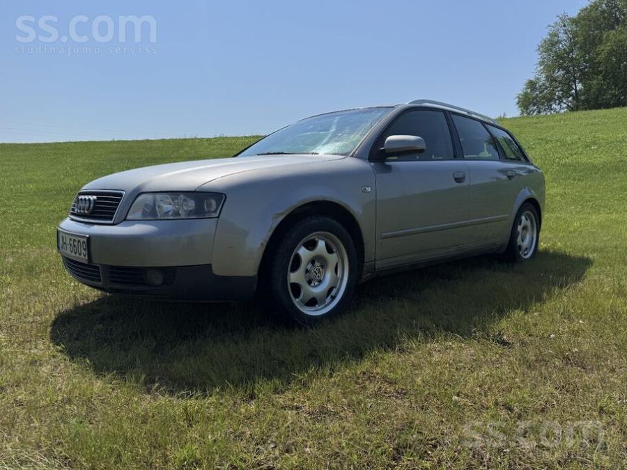 Grey Audi A4 2004 in Valmiera, with an engine capacity of 1.90 L and mileage of 404 thousand km for 1300 €, photo 2 on AUTOMOTO.COM.LV