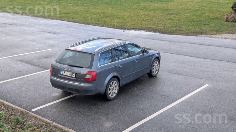 Grey Audi A4 2004 in Riga, with an engine capacity of 1.90 L and mileage of 401 thousand km for 1150 €, photo 1 on AUTOMOTO.COM.LV