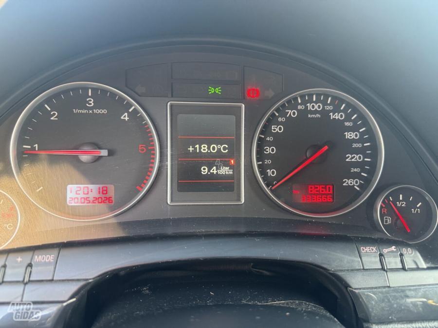 Grey Audi A4 2004 in Telschi, with an engine capacity of 1.90 L and mileage of 334 thousand km for 2000 €, photo 15 on AUTOMOTO.COM.LV
