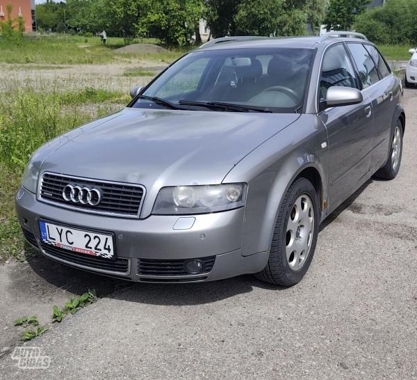 Pelēks Audi A4 2004 Panevēža, ar dzinēja tilpumu 2.50 L un nobraukumu 463 tūkst. km par 1500 €, foto 1 vietnē AUTOMOTO.COM.LV