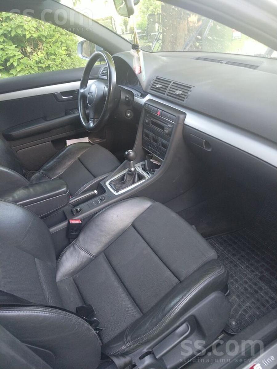 Grey Audi A4 2004 in Bauska, with an engine capacity of 1.90 L and mileage of 332 thousand km for 1500 €, photo 8 on AUTOMOTO.COM.LV
