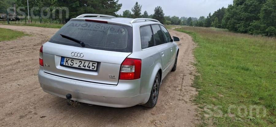 Grey Audi A4 2004 in Kuldiga, with an engine capacity of 1.90 L and mileage of 396 thousand km for 2500 €, photo 4 on AUTOMOTO.COM.LV