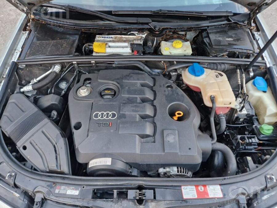 Grey Audi A4 2004 in Riga, with an engine capacity of 1.90 L and mileage of 370 thousand km for 1100 €, photo 9 on AUTOMOTO.COM.LV