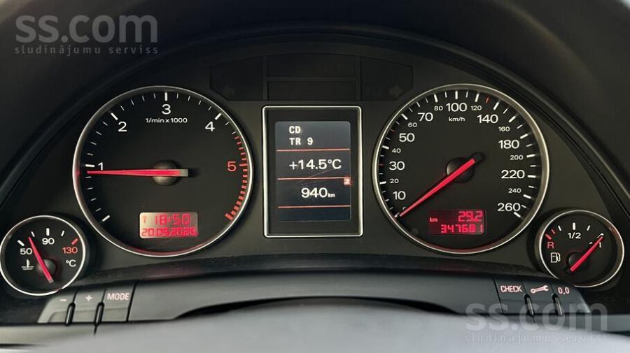 Grey Audi A4 2004 in Riga, with an engine capacity of 1.90 L and mileage of 347 thousand km for 3000 €, photo 10 on AUTOMOTO.COM.LV