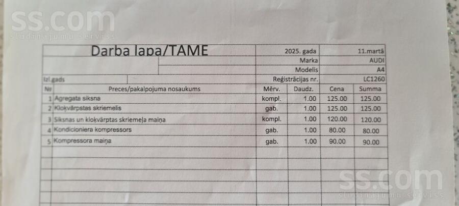 Pelēks Audi A4 2005 Alūksne, ar dzinēja tilpumu 3.00 L un nobraukumu 363 tūkst. km par 1300 €, foto 12 vietnē AUTOMOTO.COM.LV