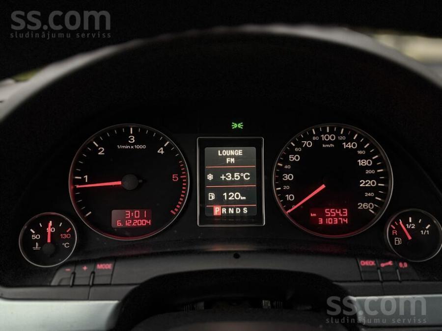 Серый Ауди А4 2005 в Елгава, объемом двигателя 3.00 л и пробегом 310 тыс. км за 3390 €, фото 25 на AUTOMOTO.COM.LV