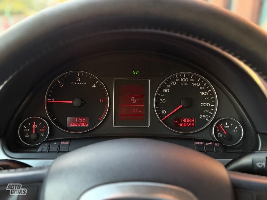 Grey Audi A4 2005 in Vilnius, with an engine capacity of 2.00 L and mileage of 406 thousand km for 1650 €, photo 16 on AUTOMOTO.COM.LV