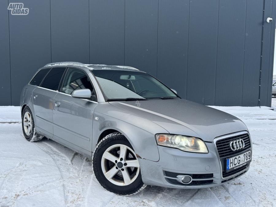 Pelēks Audi A4 2006 Panevēža, ar dzinēja tilpumu 2.00 L un nobraukumu 400 tūkst. km par 1650 €, foto 1 vietnē AUTOMOTO.COM.LV