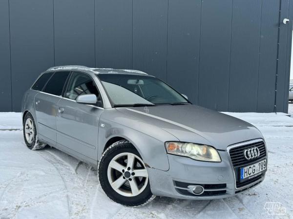 Pelēks Audi A4 2006 Panevēža, ar dzinēja tilpumu 2.00 L un nobraukumu 450 tūkst. km par 1550 €, foto 1 vietnē AUTOMOTO.COM.LV