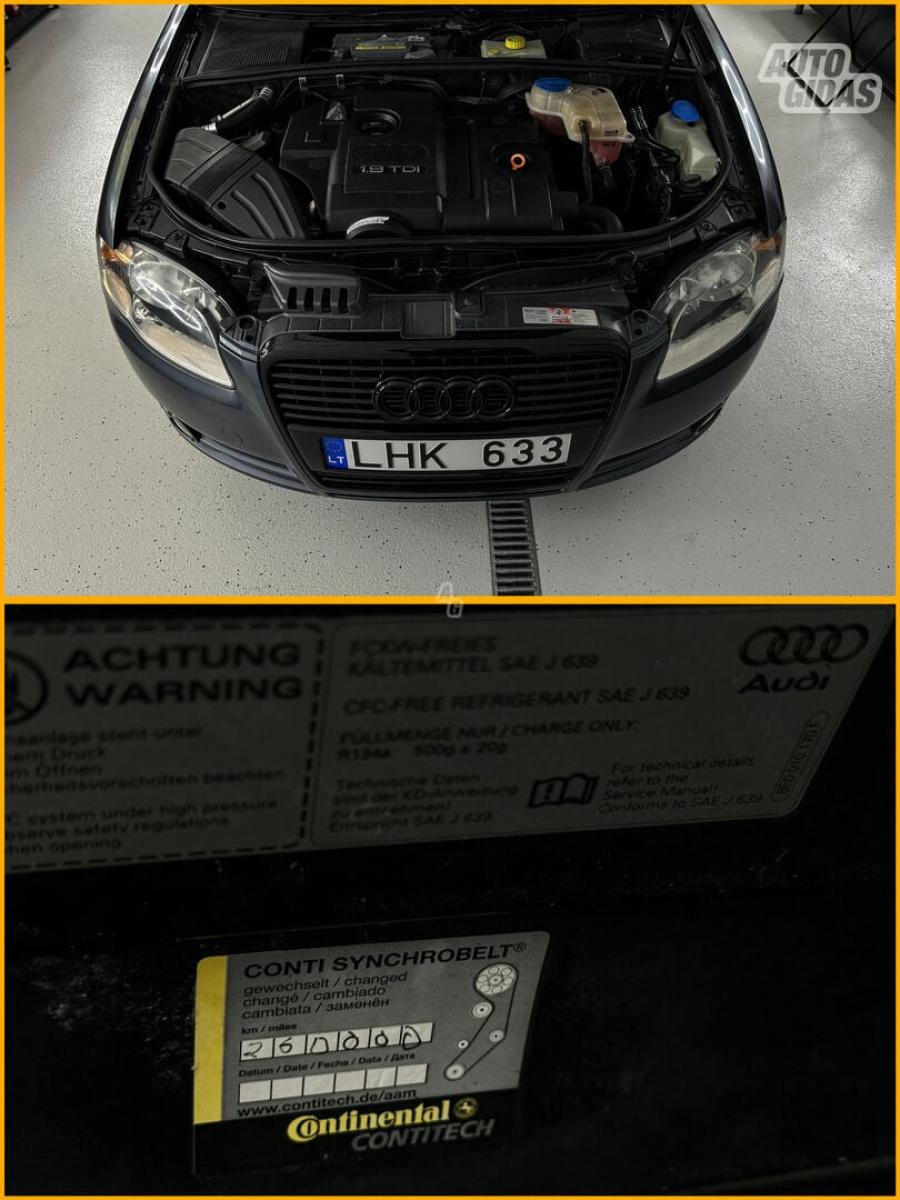 Pelēks Audi A4 2006 Kauņa, ar dzinēja tilpumu 1.90 L un nobraukumu 301 tūkst. km par 3750 €, foto 22 vietnē AUTOMOTO.COM.LV