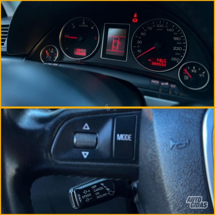 Grey Audi A4 2006 in Kaunas, with an engine capacity of 2.00 L and mileage of 382 thousand km for 3750 €, photo 27 on AUTOMOTO.COM.LV