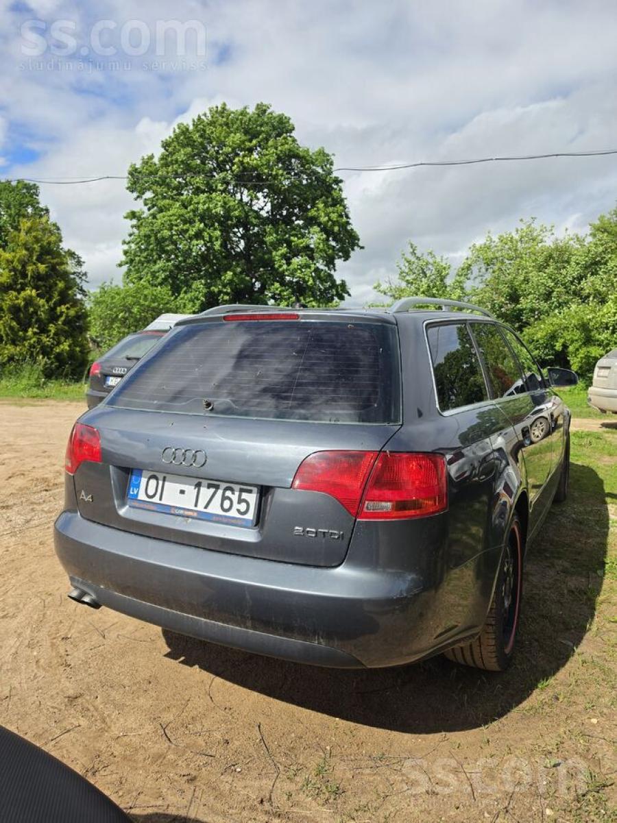 Grey Audi A4 2006 in Limbazi, with an engine capacity of 2.00 L and mileage of 306 thousand km for 2000 €, photo 4 on AUTOMOTO.COM.LV