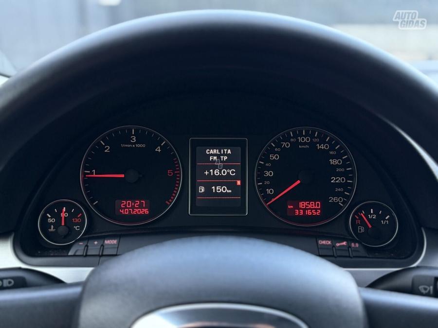 Grey Audi A4 2006 in Vilnius, with an engine capacity of 2.00 L and mileage of 331 thousand km for 2740 €, photo 17 on AUTOMOTO.COM.LV
