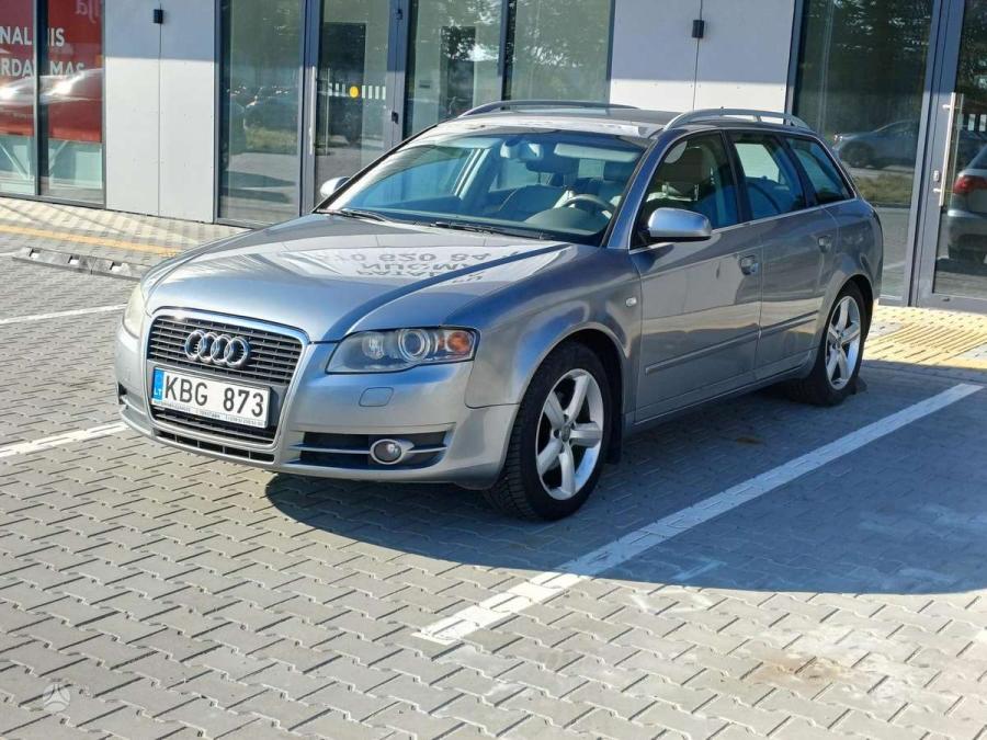 Grey Audi A4 2006 in Vilnius, with an engine capacity of 1.99 L and mileage of 358 thousand km for 1350 €, photo 1 on AUTOMOTO.COM.LV