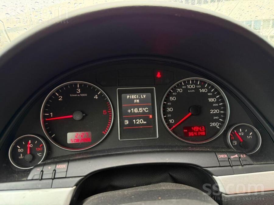 Grey Audi A4 2006 in Riga, with an engine capacity of 3.00 L and mileage of 357 thousand km for 1350 €, photo 8 on AUTOMOTO.COM.LV
