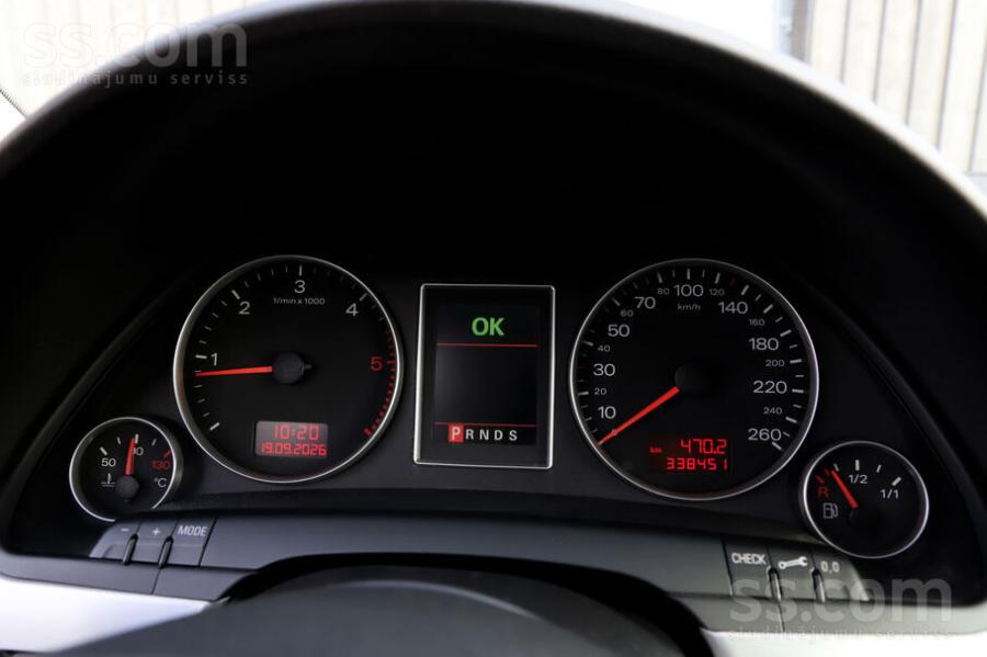 Grey Audi A4 2006 in Tukums, with an engine capacity of 3.00 L and mileage of 336 thousand km for 4290 €, photo 15 on AUTOMOTO.COM.LV