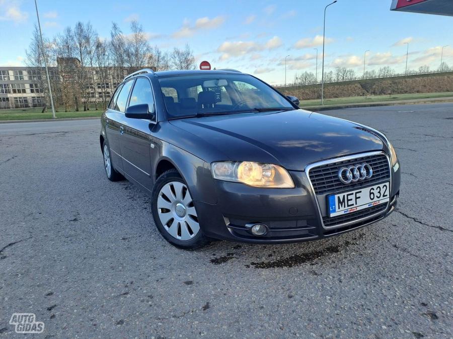 Pelēks Audi A4 2007 Telšiai, ar dzinēja tilpumu 2.00 L un nobraukumu 270 tūkst. km par 3650 €, foto 1 vietnē AUTOMOTO.COM.LV