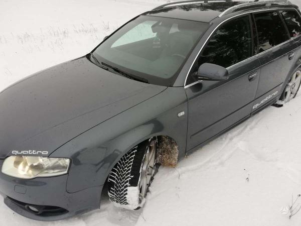 Grey Audi A4 2007 in Utena, with an engine capacity of 2.00 L and mileage of 315 thousand km for 3399 €, photo 1 on AUTOMOTO.COM.LV