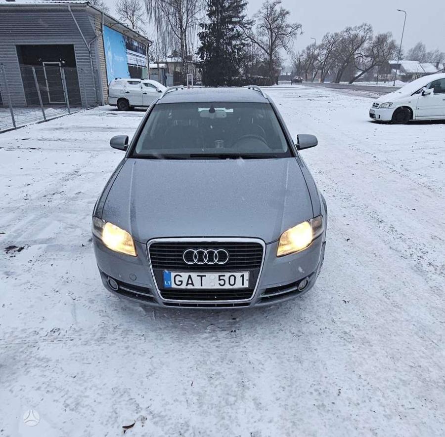 Grey Audi A4 2007 in Panevezys, with an engine capacity of 1.99 L and mileage of 458 thousand km for 1400 €, photo 1 on AUTOMOTO.COM.LV