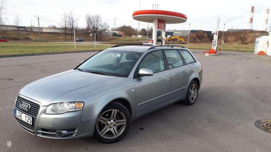 Grey Audi A4 2007 in Kaunas, with an engine capacity of 1.90 L and mileage of 274 thousand km for 3150 €, photo 1 on AUTOMOTO.COM.LV