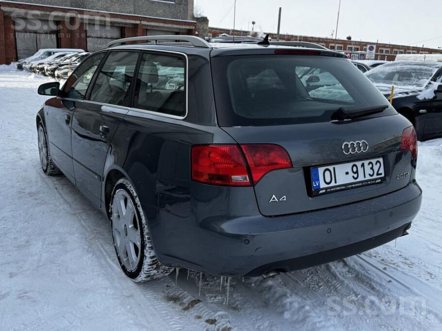 Grey Audi A4 2007 in Daugavpils, with an engine capacity of 2.00 L and mileage of 0 thousand km for 3950 €, photo 4 on AUTOMOTO.COM.LV
