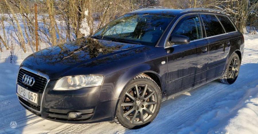 Grey Audi A4 2007 in Sirvintos, with an engine capacity of 1.99 L and mileage of 265 thousand km for 3000 €, photo 1 on AUTOMOTO.COM.LV