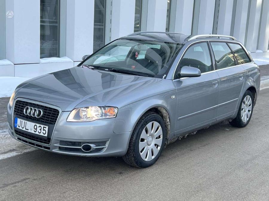 Pelēks Audi A4 2007 Viļņa, ar dzinēja tilpumu 1.99 L un nobraukumu 435 tūkst. km par 1250 €, foto 1 vietnē AUTOMOTO.COM.LV