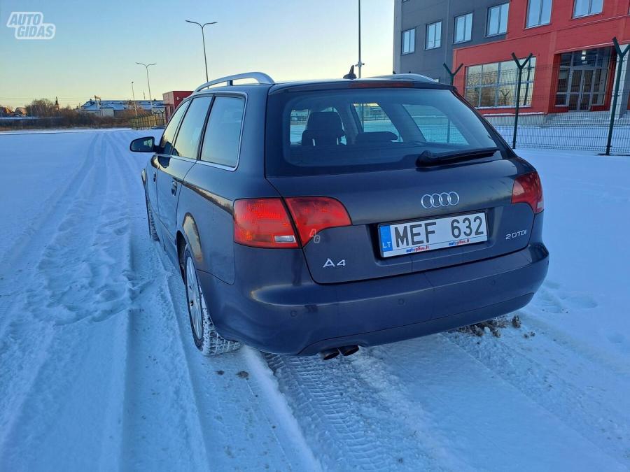 Pelēks Audi A4 2007 Telšiai, ar dzinēja tilpumu 2.00 L un nobraukumu 273 tūkst. km par 3150 €, foto 4 vietnē AUTOMOTO.COM.LV