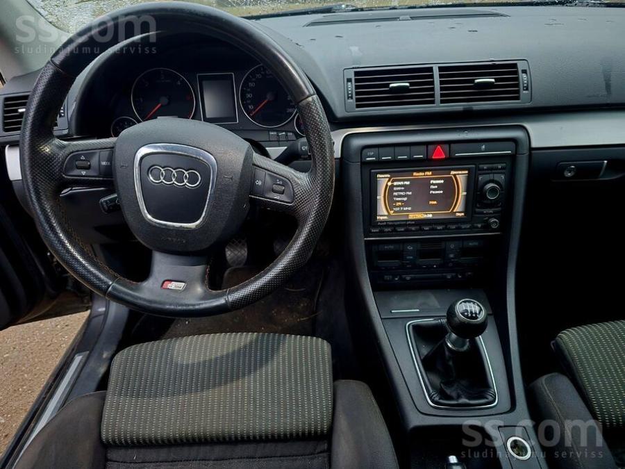 Grey Audi A4 2007 in Daugavpils, with an engine capacity of 2.00 L and mileage of 333 thousand km for 2990 €, photo 10 on AUTOMOTO.COM.LV