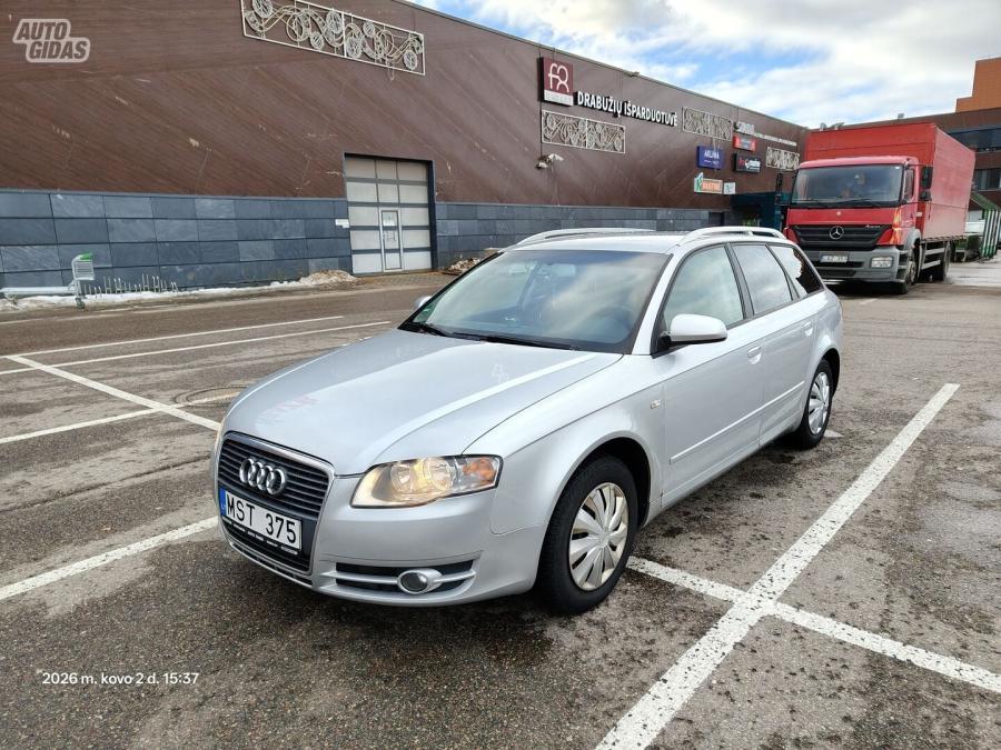Grey Audi A4 2007 in Vilnius, with an engine capacity of 1.90 L and mileage of 335 thousand km for 2800 €, photo 1 on AUTOMOTO.COM.LV