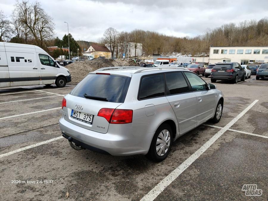 Grey Audi A4 2007 in Vilnius, with an engine capacity of 1.90 L and mileage of 335 thousand km for 2800 €, photo 5 on AUTOMOTO.COM.LV