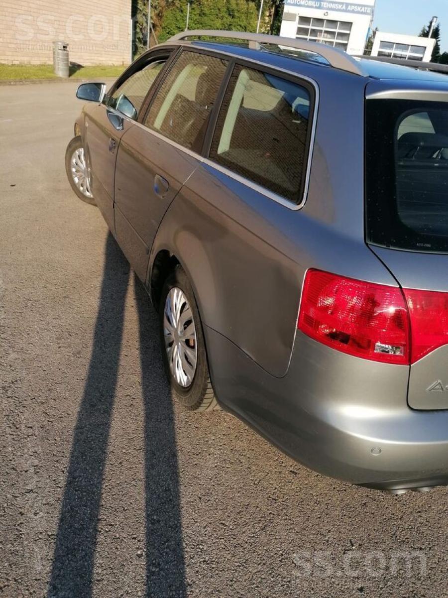 Grey Audi A4 2007 in Preili, with an engine capacity of 1.90 L and mileage of 287 thousand km for 2400 €, photo 6 on AUTOMOTO.COM.LV